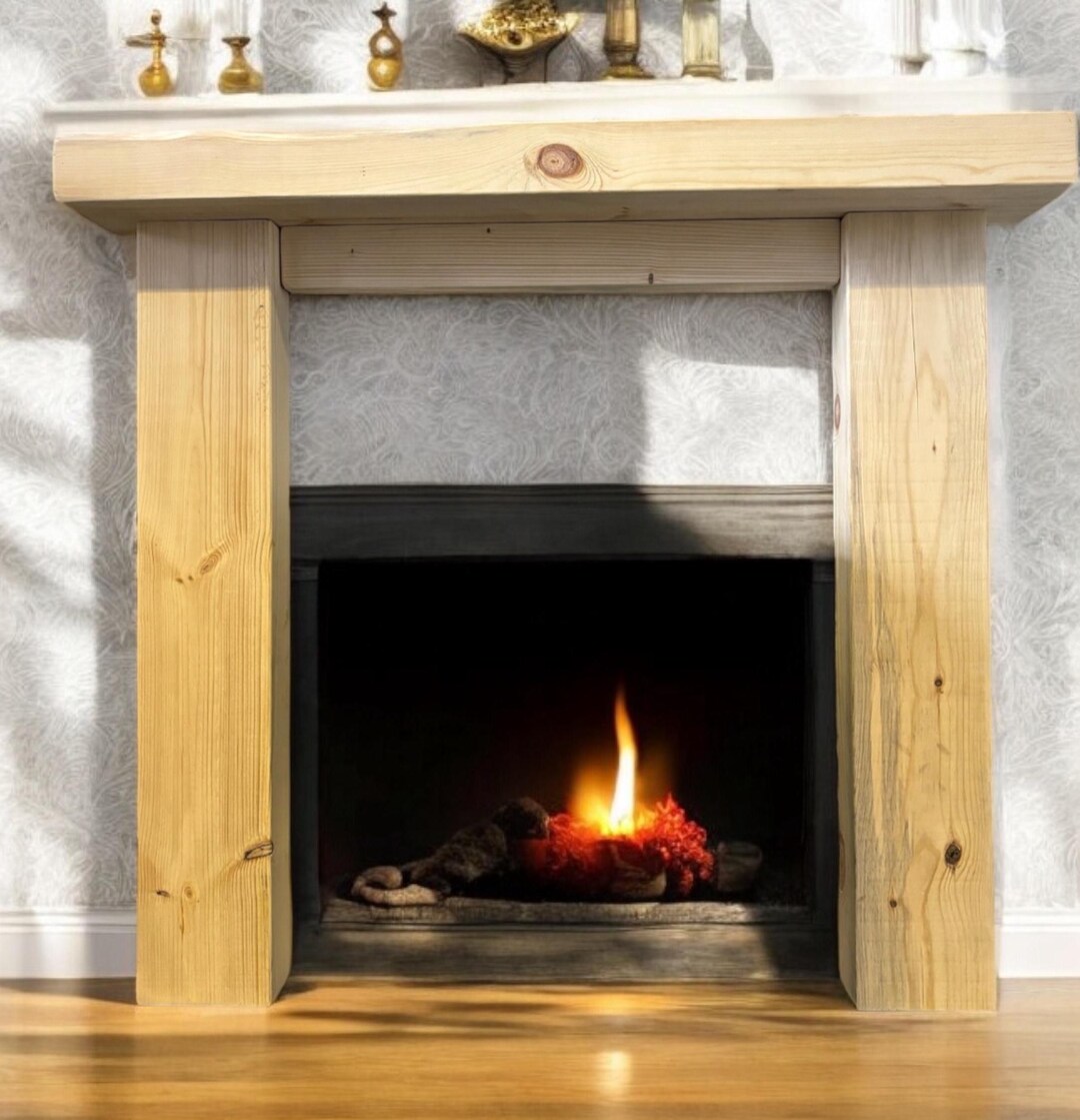 Beam Rustic Bespoke Fire Surround Made to Order - Etsy