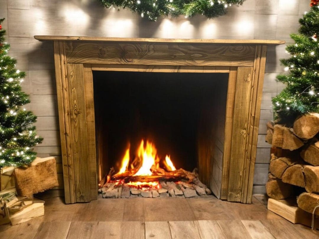 Large Rustic Handmade Solid Bespoke Fire Surround Made to Order - Etsy