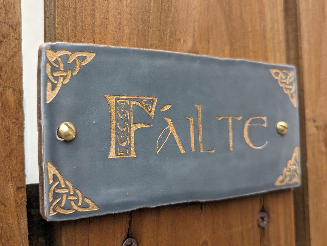 Celtic Irish Failte Tile Sign - Etsy