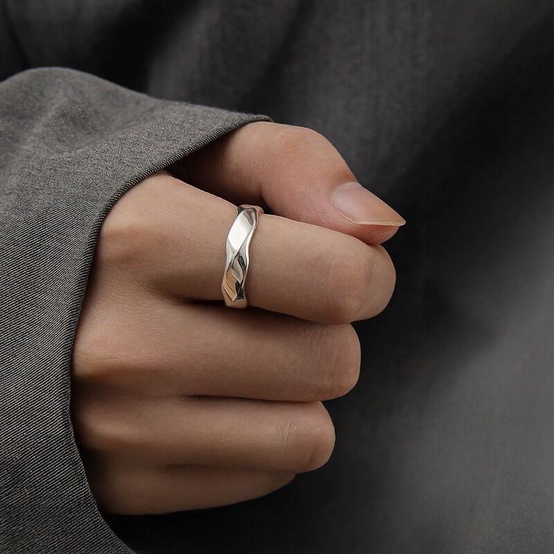 Silver Twisted Ring - Etsy