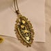 Vintage Damascene Pendant Neckless Toledo Spanish Gold Inlay Birds ...