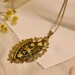 Vintage Damascene Pendant Neckless Toledo Spanish Gold Inlay Birds ...