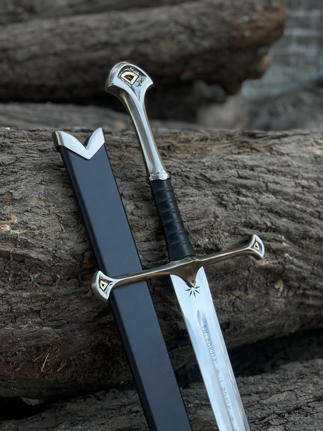 Handmade Sword Anduril Steel Sword of Narsil the King Aragorn Replica ...