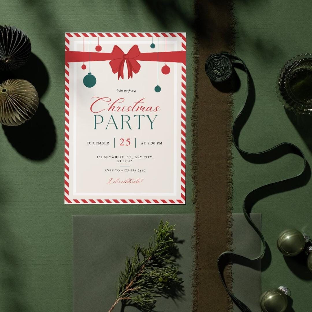 Christmas Invitation - Etsy