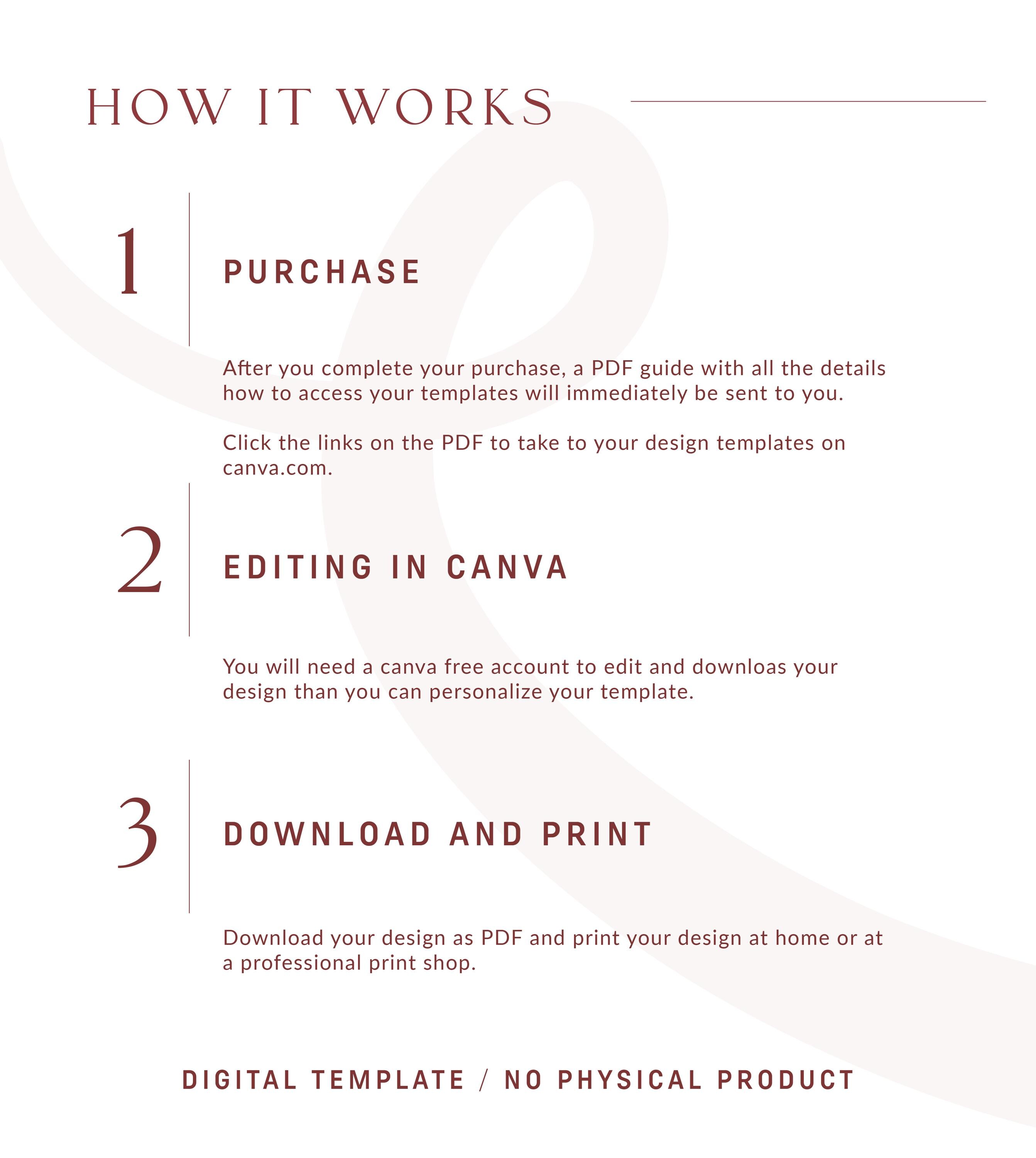 Modern Canva Wedding Templates for Instant Download Bold Fonts Color ...