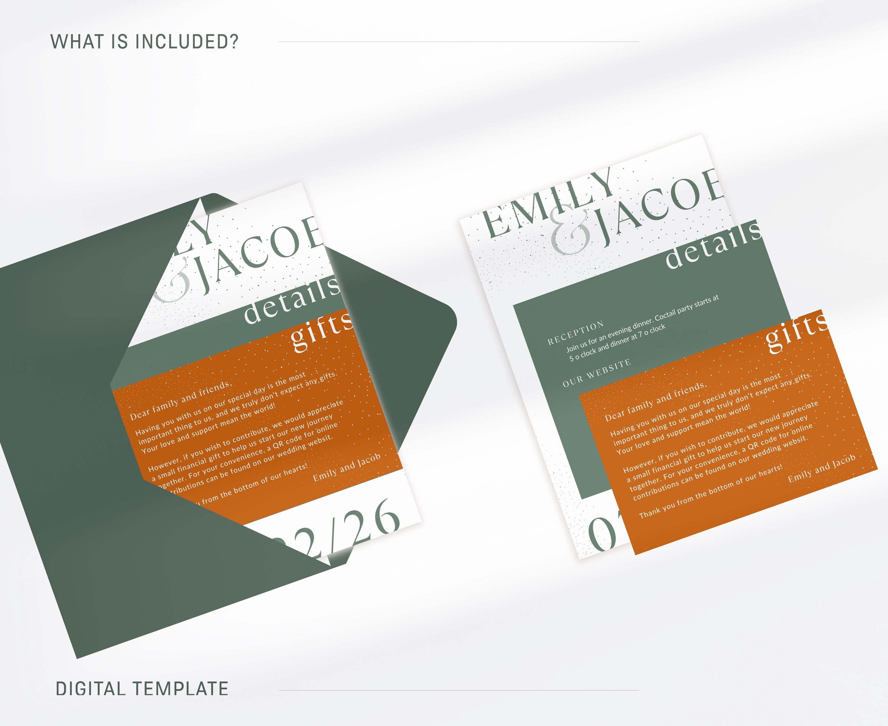 Modern Canva Wedding Templates for Instant Download Bold Fonts Color ...