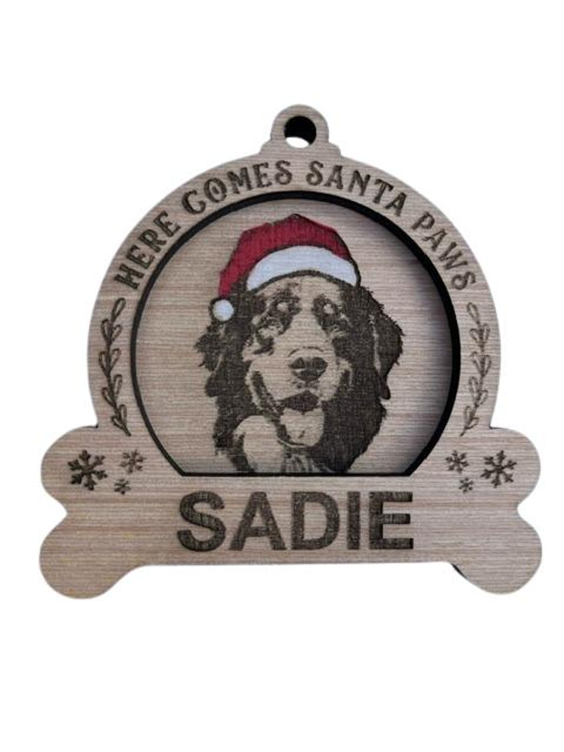 Personalized Layered Laser Cut Wood Dog Christmas Ornament - 75 Dog ...