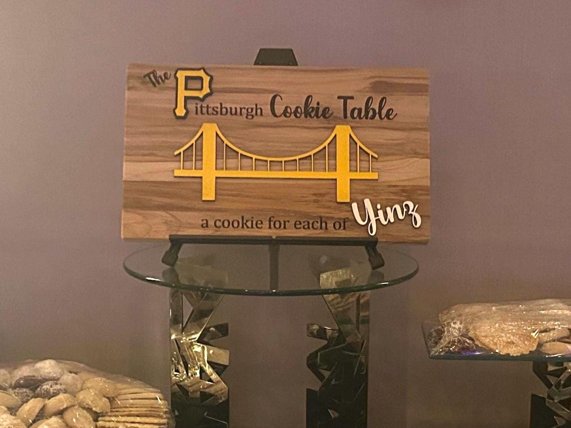 Pittsburgh Cookie Table Sign- Wedding Sign - Etsy