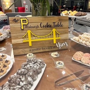 Pittsburgh Cookie Table Sign- Wedding Sign - Etsy