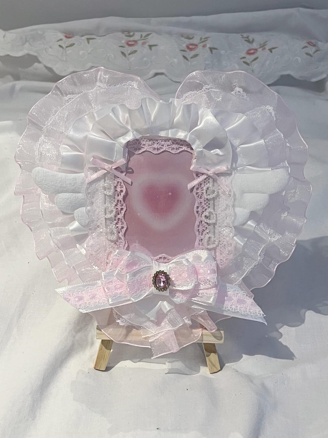 Pink Heart Lace Deco Toploader Photocard Holder - Etsy