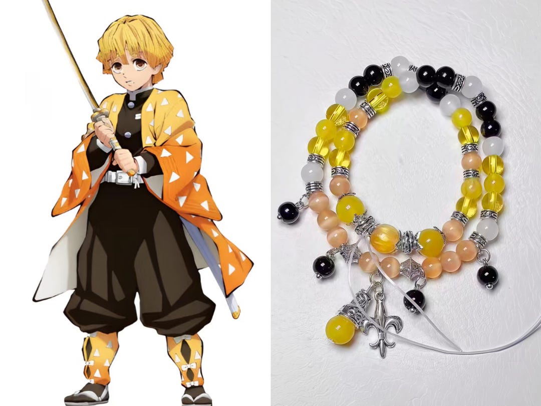 Zenitsu Agatsuma Bracelet | Demon Slayer Inspired Jewelry | Kimetsu No ...