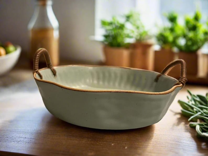 Babylon Rustic Ceramic Serving Dish With Handles [individual Piece] - Etsy