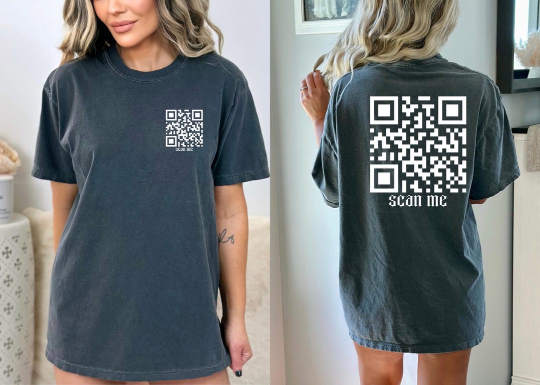 Comfort Colors QR Code T-shirt, Hidden Message Tee, Scan Me Shirt ...