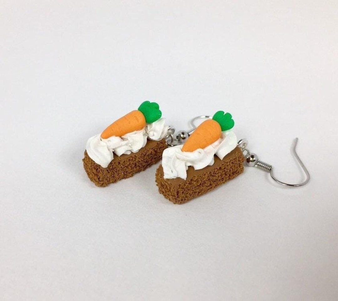 Carrot Cake Earrings-realistic Miniature Fake Food Jewelry ...