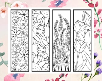 Book Lovers Coloring Bookmarks - Etsy