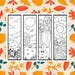 Four Seasons Coloring Bookmarks - Etsy