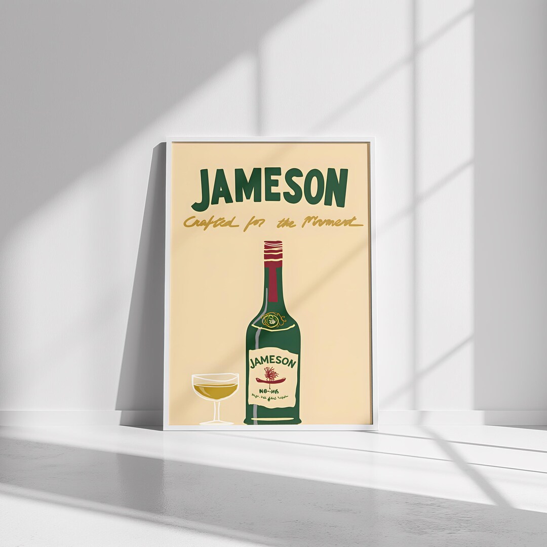 Jameson High Quality Wall Art Poster Retro Trendy Physical Cocktail ...