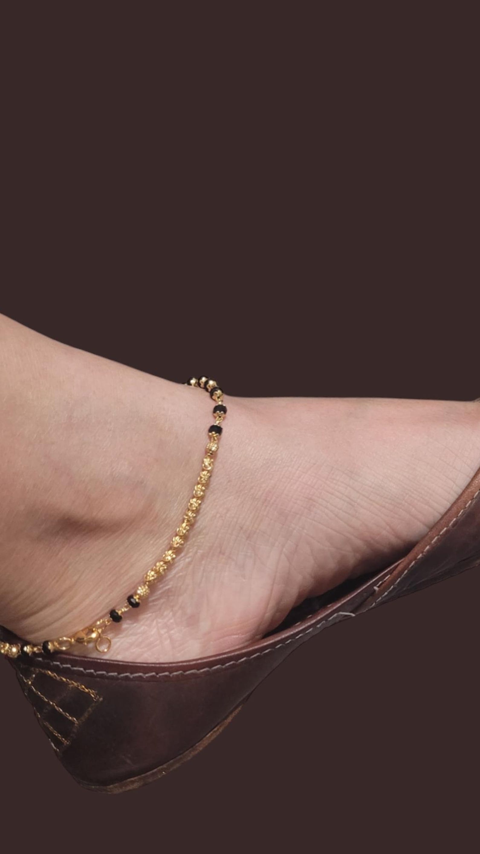 Gold Imitation Indian Anklet, Gold Jhanjran, Gold Payal,kundan Polki ...