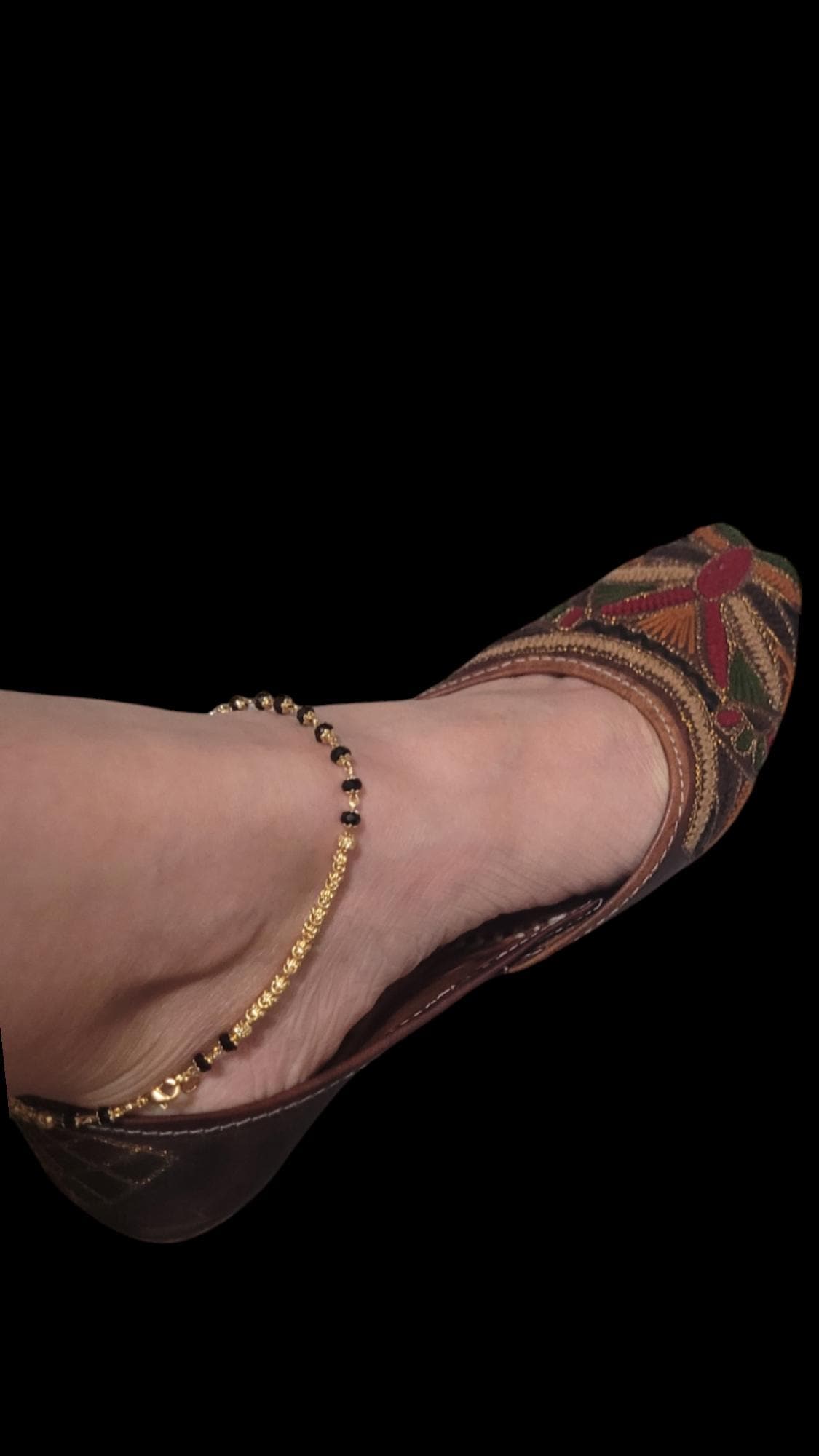Gold Imitation Indian Anklet, Gold Jhanjran, Gold Payal,kundan Polki ...