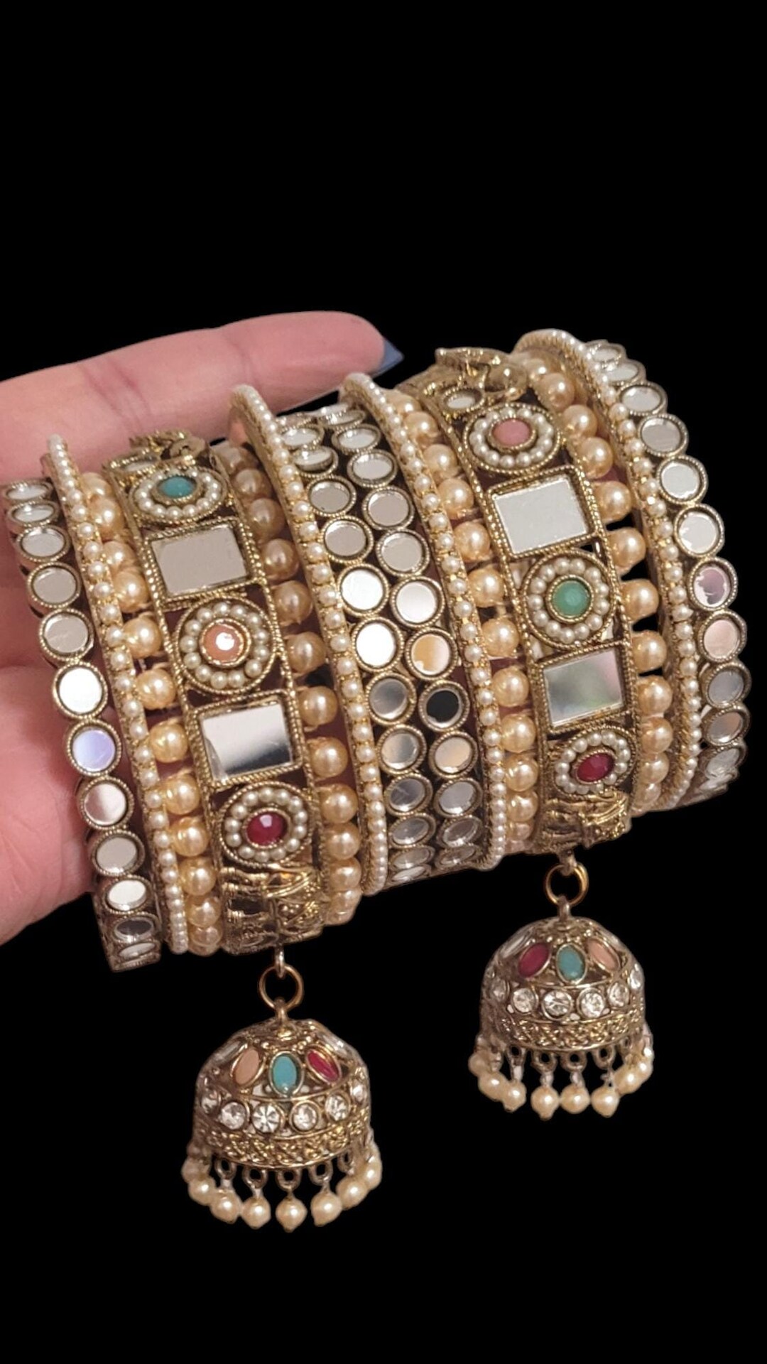 Punjabi Wedding Bangles,indian Kadas Indian Bangles Set-punjabi Jewelry ...