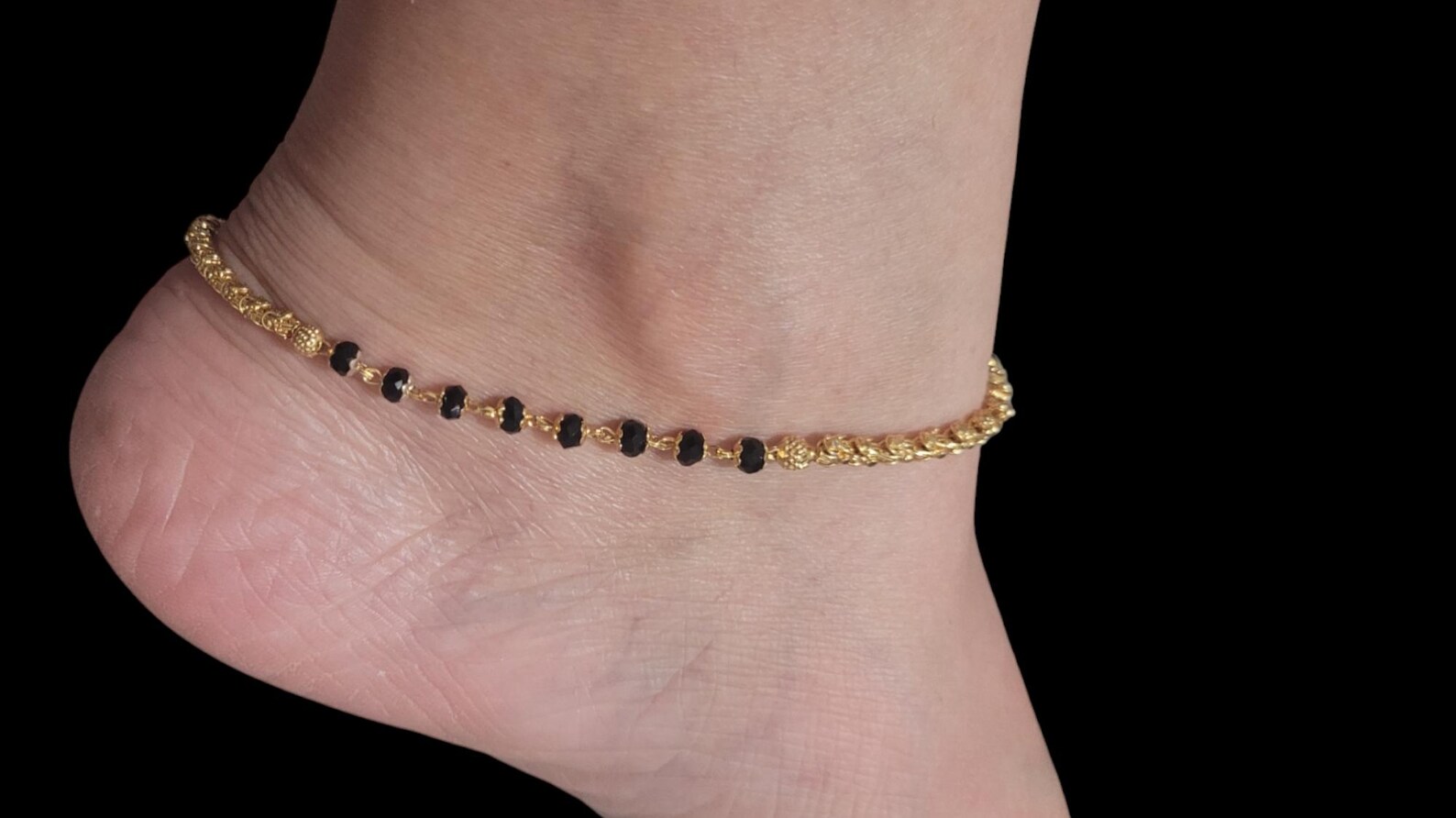 Gold Imitation Indian Anklet, Gold Jhanjran, Gold Payal,kundan Polki ...