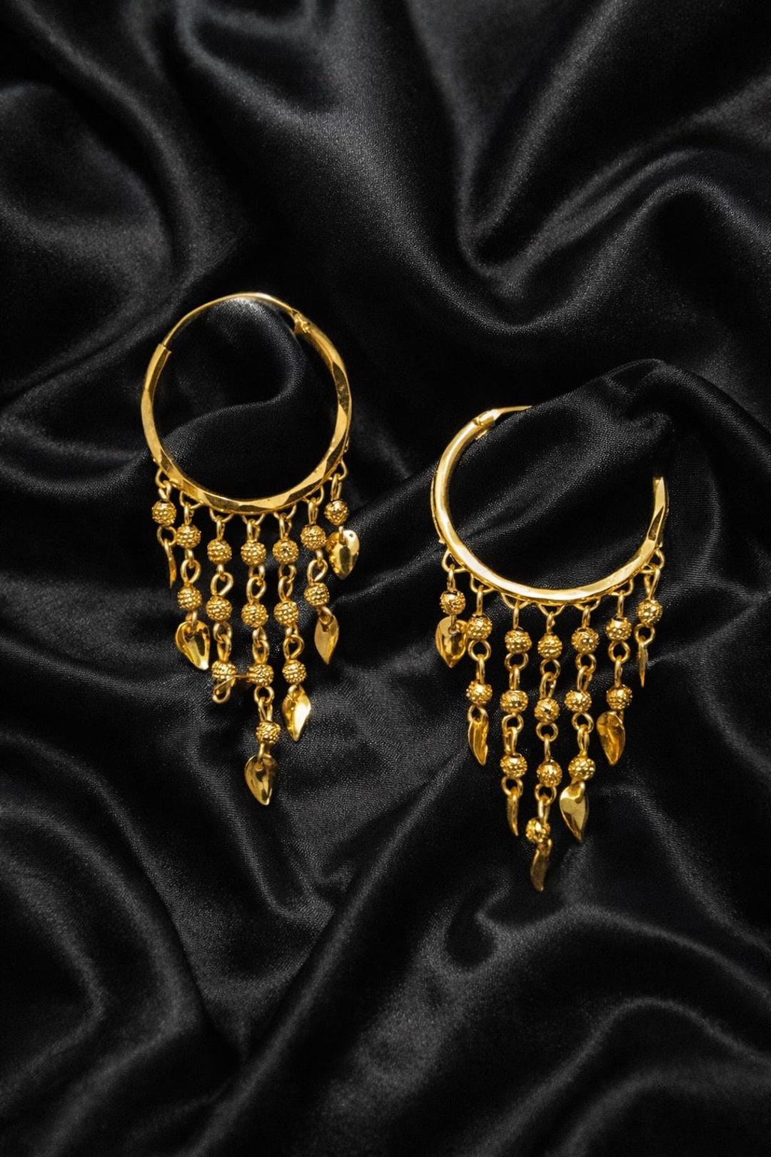 Punjabi Gold Bali Jhumkas | Traditional Indian Earrings | Bridal ...