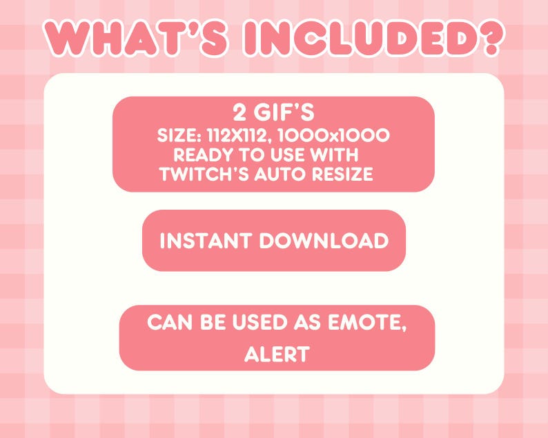 Animated Pink Raid Emote: Kawaii Twitch Streamer GIF (digital Download ...