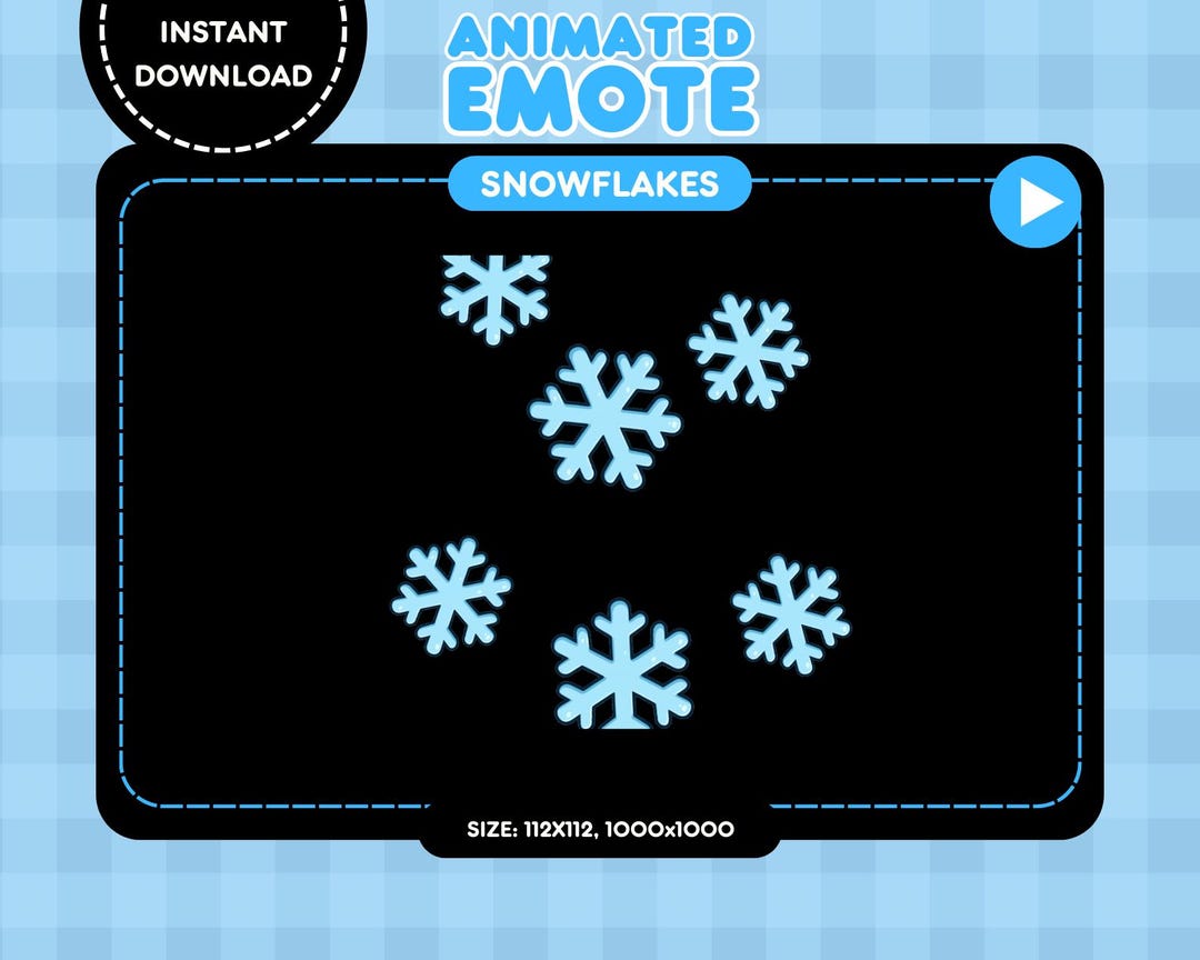 Animated Snowflakes Twitch Emote – Winter Holiday Emote – Stream Asset ...
