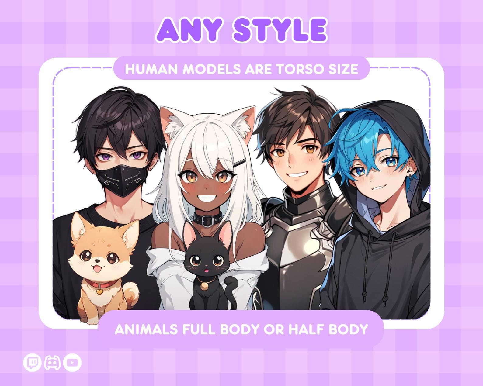 Custom Pngtuber Model | One-expression Pngtuber Avatar | Personalized ...