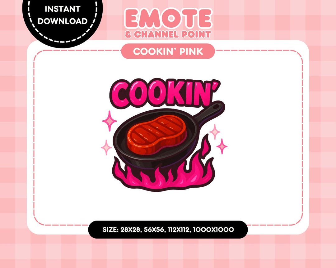 Cookin' Twitch Emote, Cute Channel Point Icon, Cook Emote, Meme Emote ...