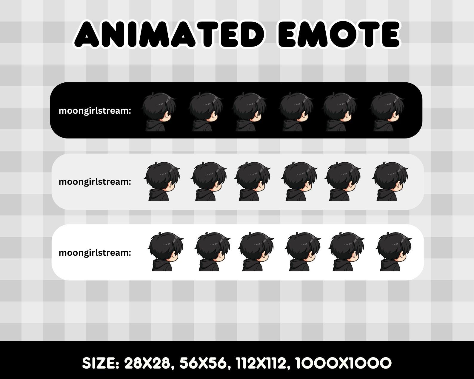 Animated Walking Away Emote: Black Hoodie Guy Twitch Stream (instant ...