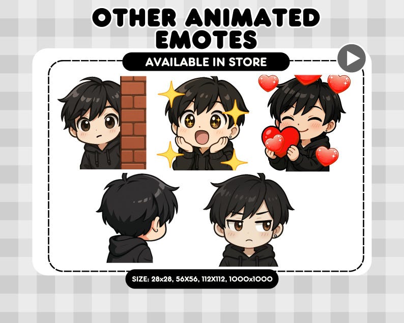 Animated Side Eye Emote: Sassy Black Hoodie Guy, Meme Emote (instant ...