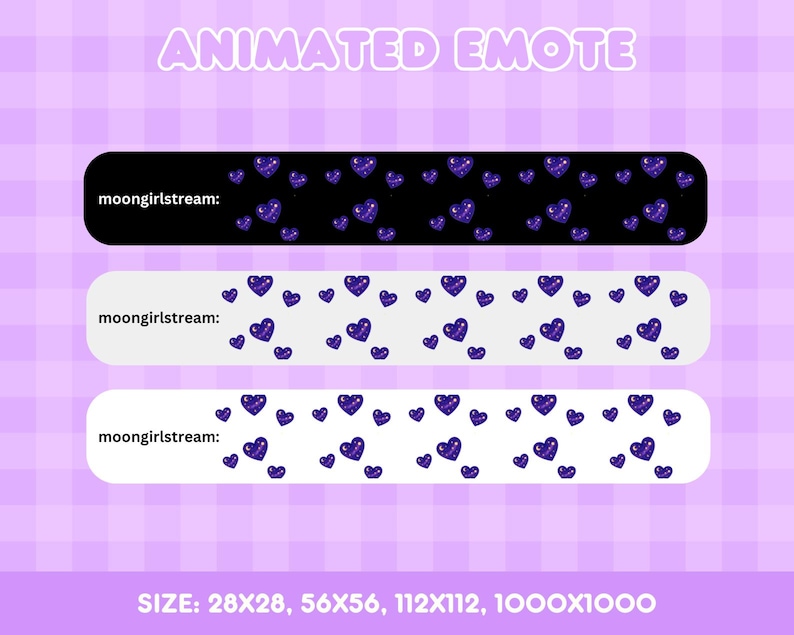 Animated Galaxy Hearts Twitch Emote: Cosmic Love GIF (digital Download ...