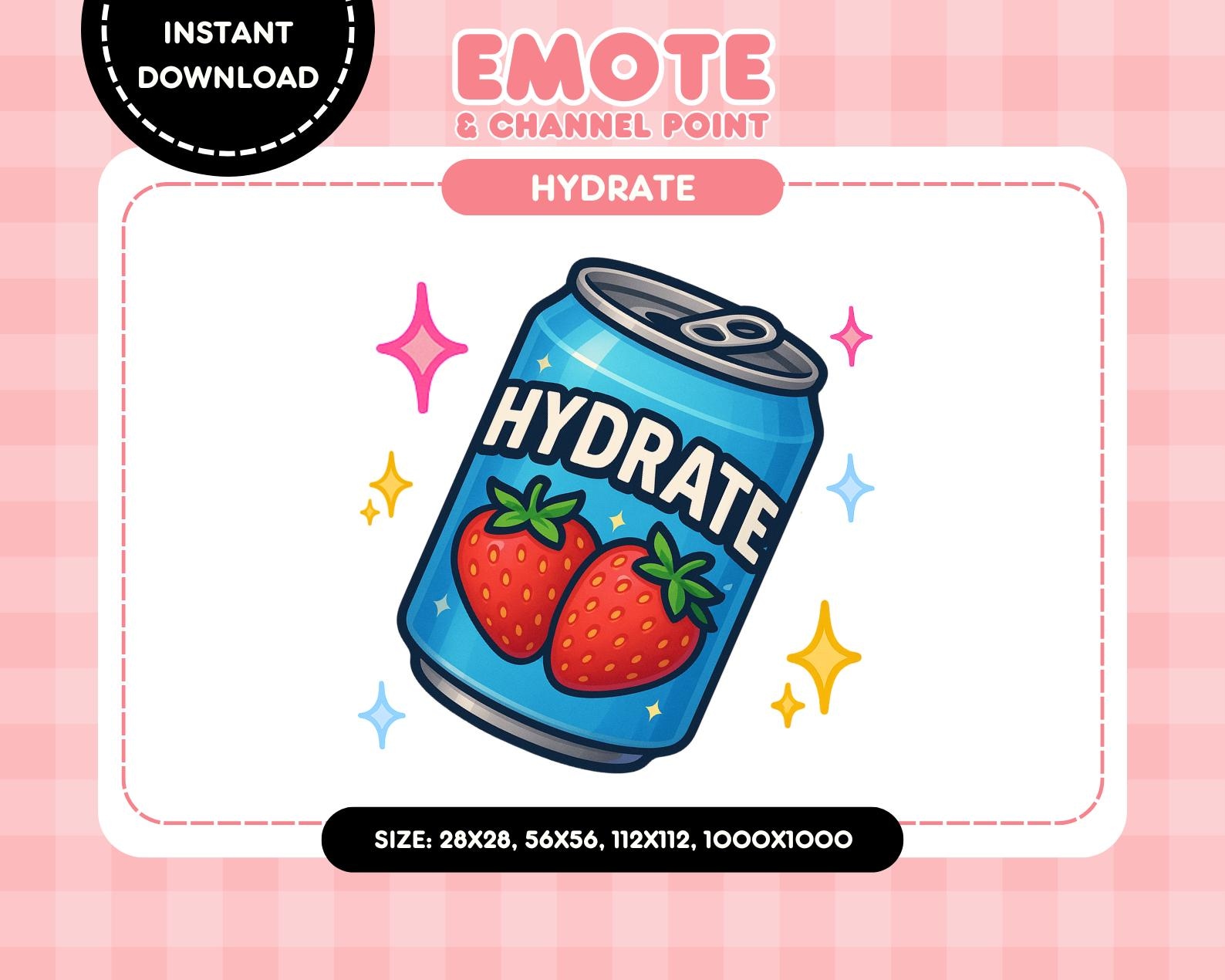 Hydrate Can Twitch Emote, Streamer Drink Asset - Etsy