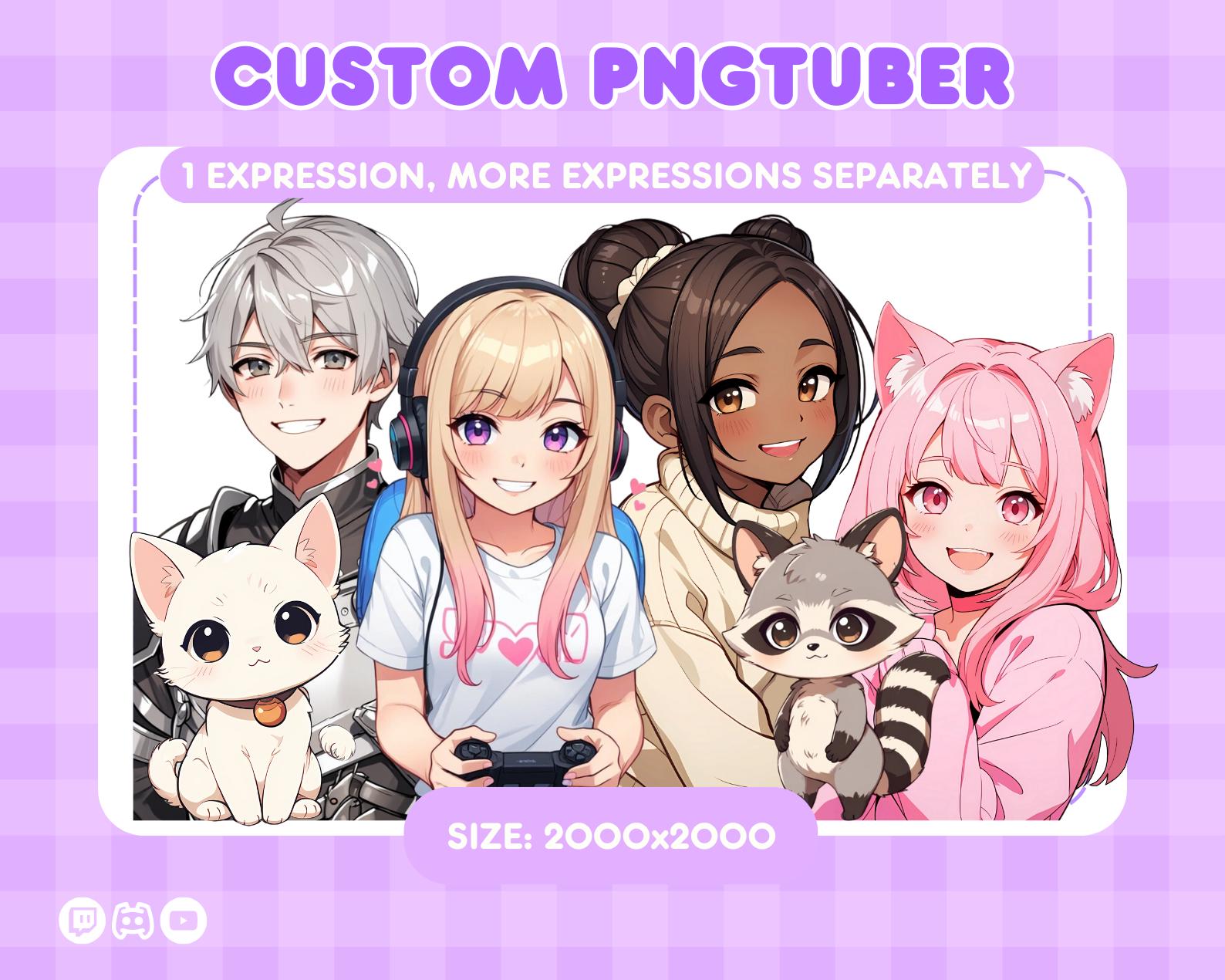 Custom Pngtuber Model | One-expression Pngtuber Avatar | Personalized ...
