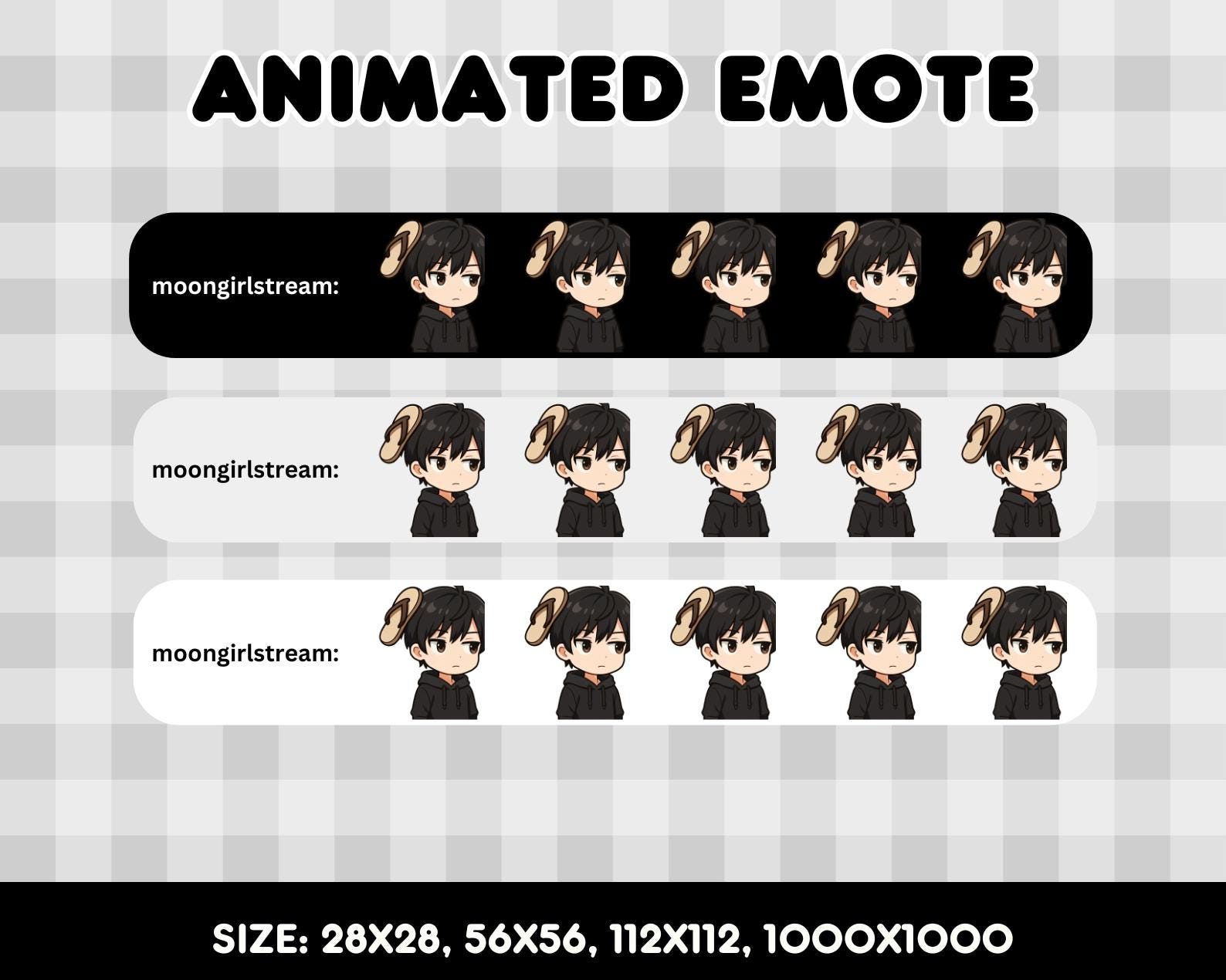 Animated Flip Flop Twitch Emote: Black Hoodie Guy Meme (instant ...