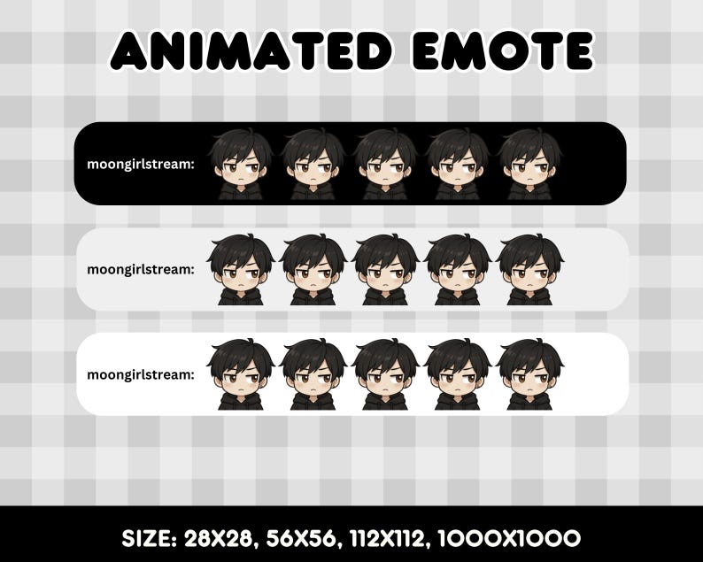 Animated Side Eye Emote: Sassy Black Hoodie Guy, Meme Emote (instant ...