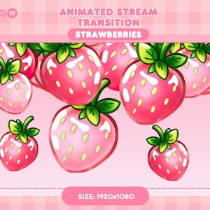 Strawberry Themed Animated Stream Transition | WEBM Stinger for OBS ...