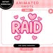 Animated Pink Raid Emote: Kawaii Twitch Streamer GIF (digital Download ...
