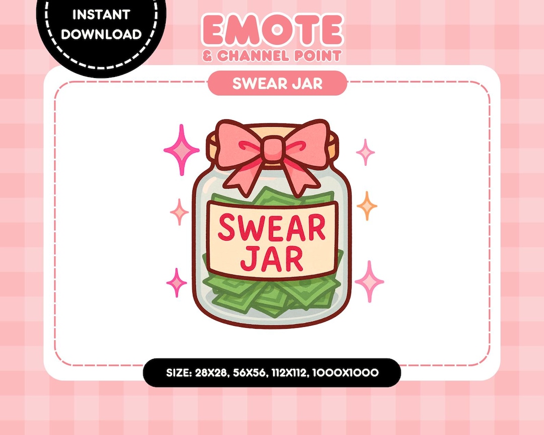 Swear Jar Twitch Emote: Sassy Pink Meme Icon (digital Download) - Etsy