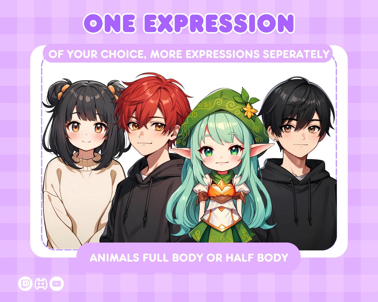 Custom Pngtuber Model | One-expression Pngtuber Avatar | Personalized ...