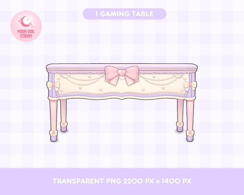 Vtuber Gaming Room Asset Pack | Kawaii Pastel Tuber Props | Gaming ...