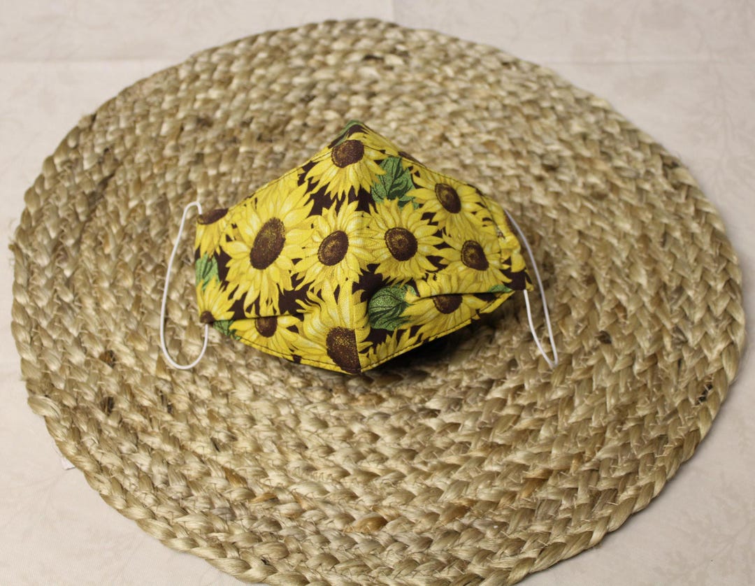 Sunflower - Stay Safe & Stylish, Seasonal Pattern Cotton Masks - Etsy