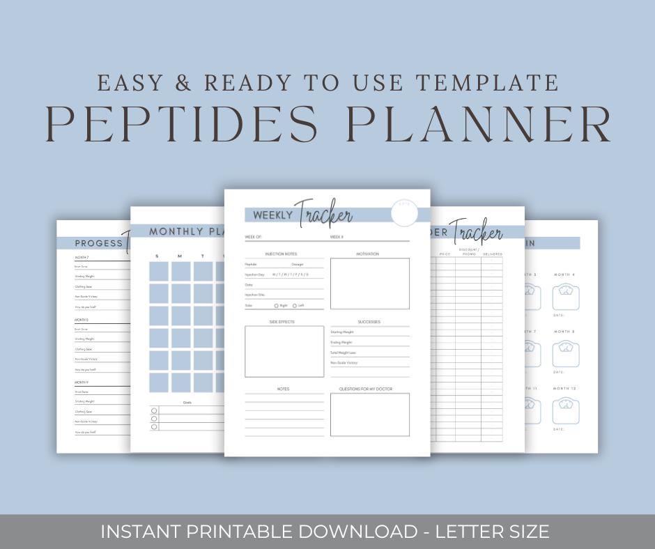 Research Peptides Planner - Etsy