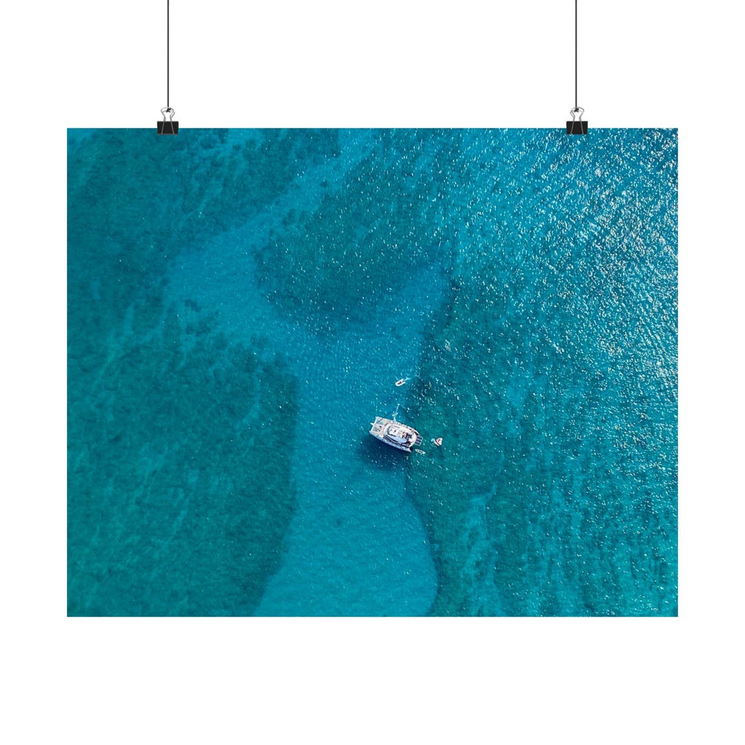 Ocean Blue Matte Horizontal Posters, Custom Photography Print for Home ...
