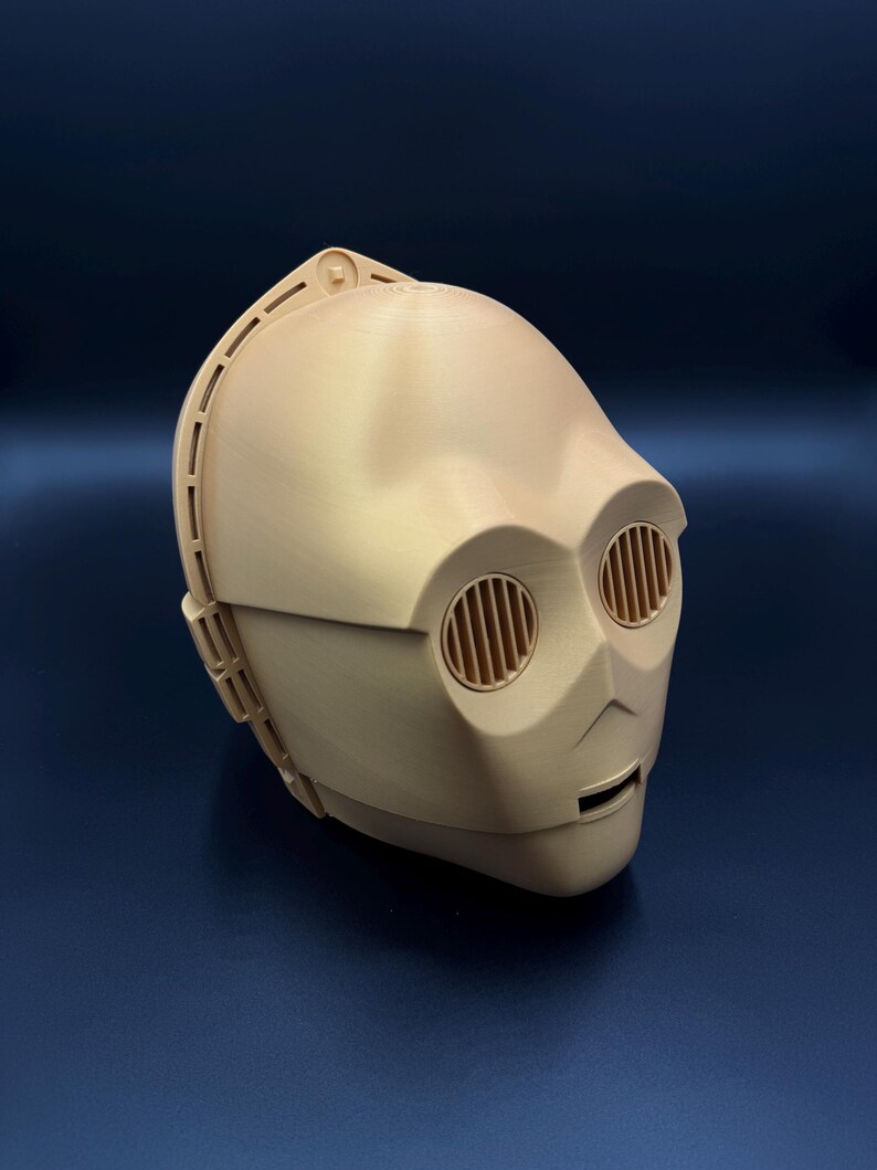 C3PO Helmet Head Life Size | 3D Cosplay Star Wars Prop DIY | Helmet ...