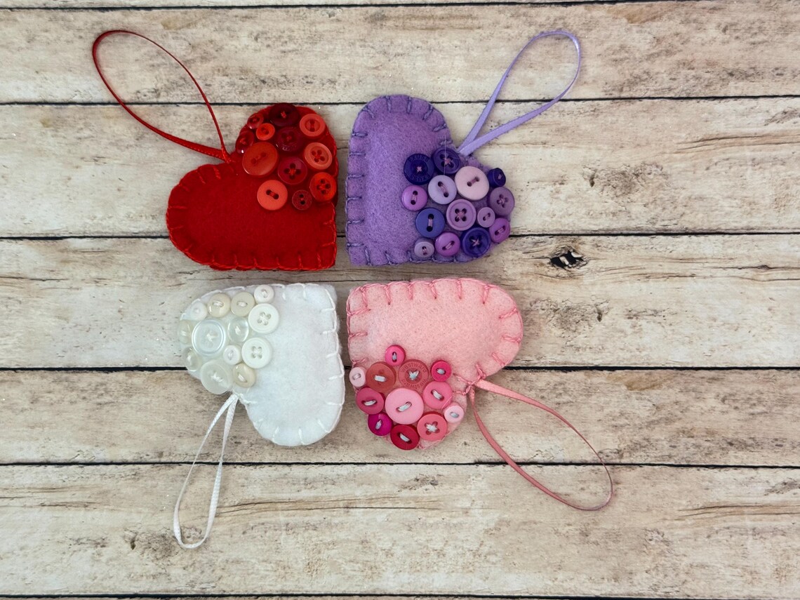 Handmade Mini Heart Ornament, Personalized Valentine's Day Gift - Etsy