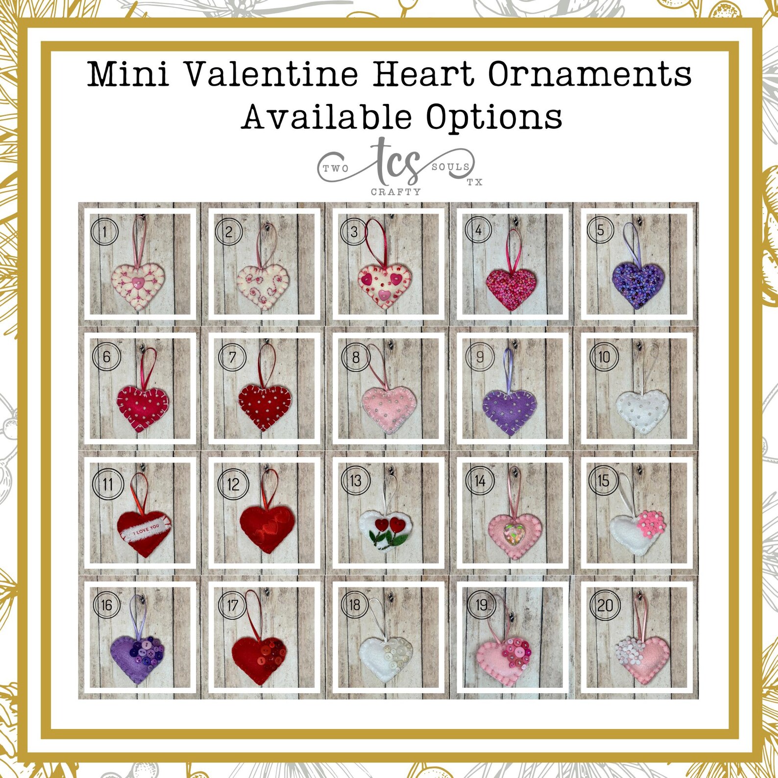 Handmade Mini Heart Ornament, Personalized Valentine's Day Gift - Etsy