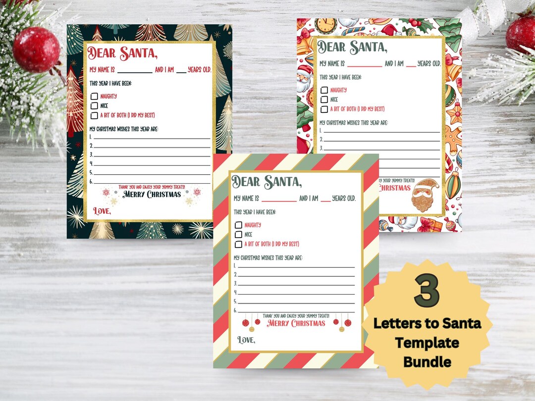 Kids Letter to Santa, Santa Claus, Letter to Santa, Letter Christmas ...
