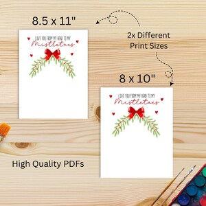 Mistletoe Christmas Footprint Art Craft, Holiday Craft, Preschool ...